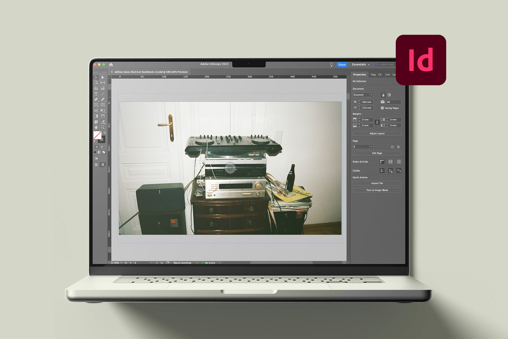 Adobe InDesign · edition mono